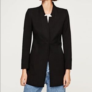 Zara | Jackets & Coats | Nwt Zara Yellow Inverted Collar Blazer Coat ...